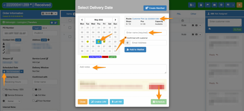 Handling Will Call/Customer Pick Up (Warehouse) - Grasshopper